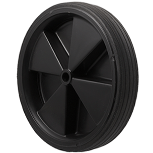 250mm Black Rubber Tyre Utility Wheel